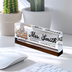 School Counselor Desk Name Plate School Counseling Gifts Mental Health ...