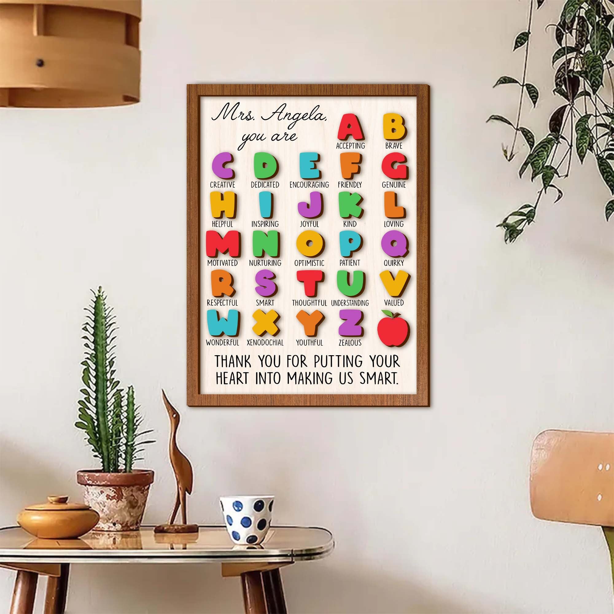 Personalized Teacher Classroom Sign, Teacher ABC Sign, Teacher ...