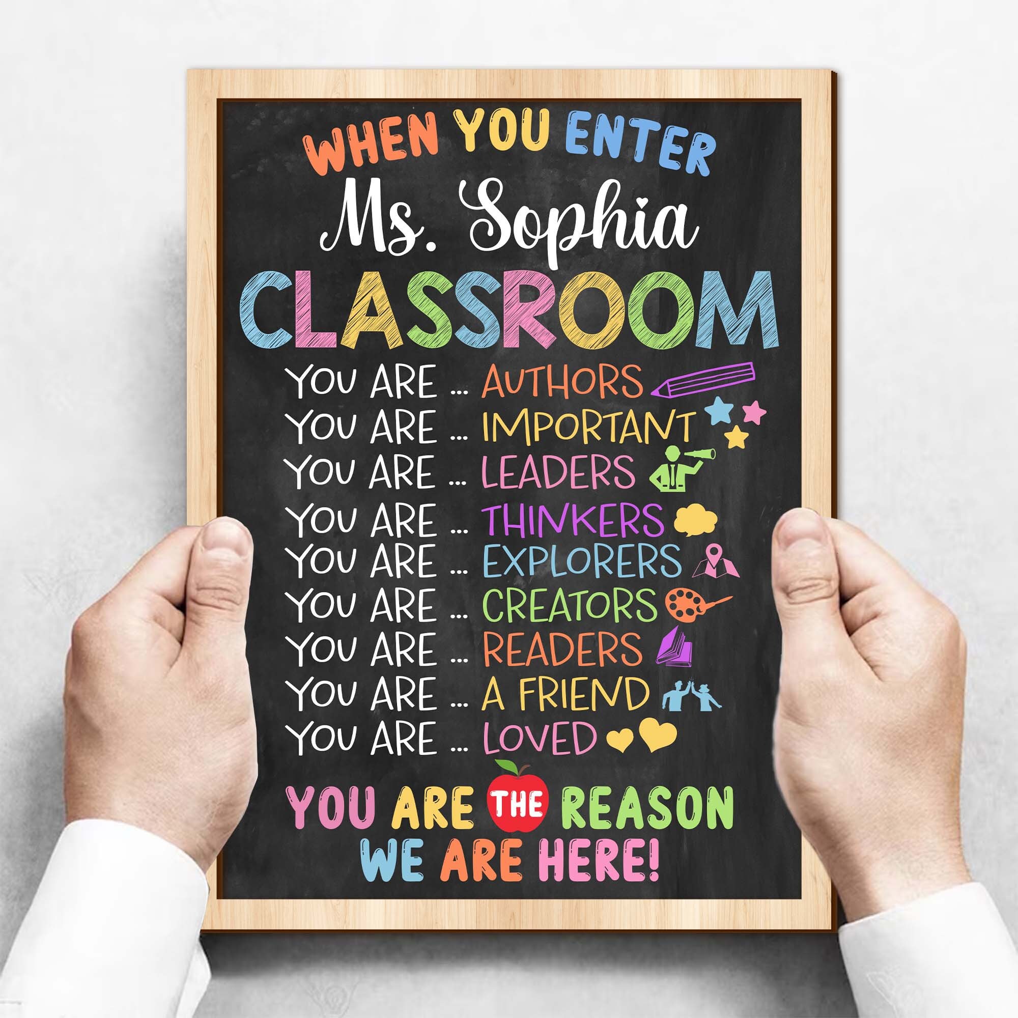 Personalized Teacher Door Sign, Custom Teacher Gift, Teacher ...