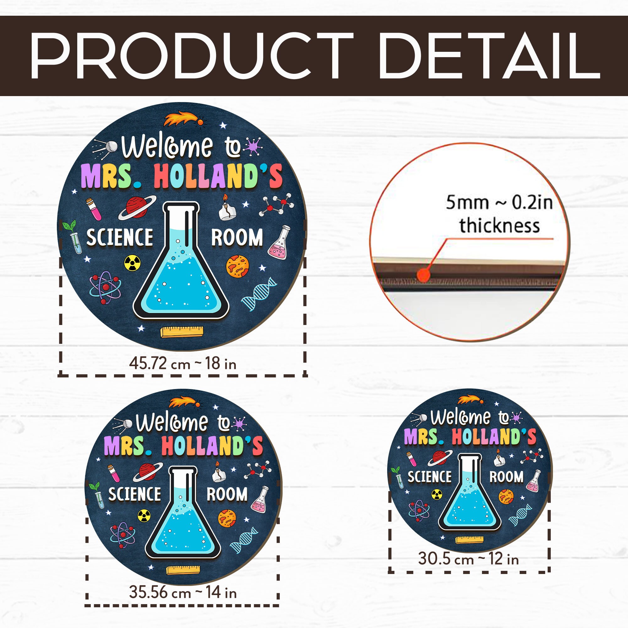 3D Science Teacher Door Sign, Teacher Name Sign, Back to School ...