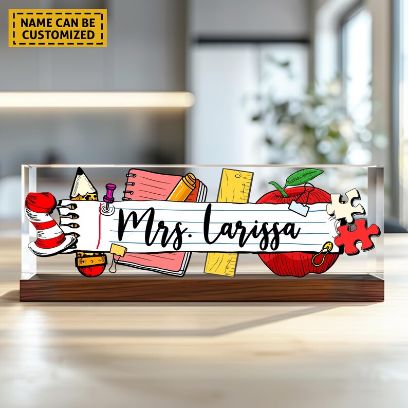 Custom Teacher Sign, Teacher Desk Name Plate, Classroom Decor, Teacher ...