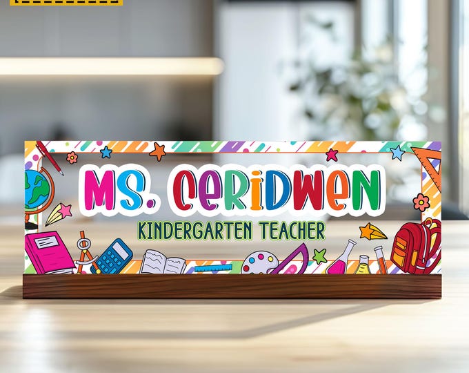 ASL Teacher Gift, Sign Language Gift, Teacher Name Sign, Teacher ...