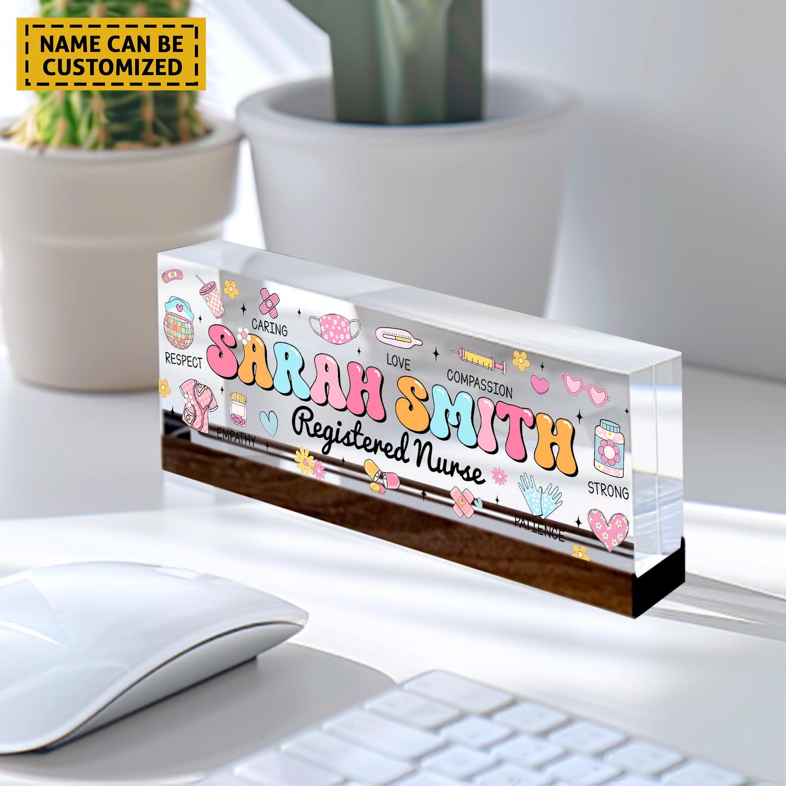 Nurse Desk Name Plate, Nurse Gifts, School Nurse Name Sign, Nurse ...