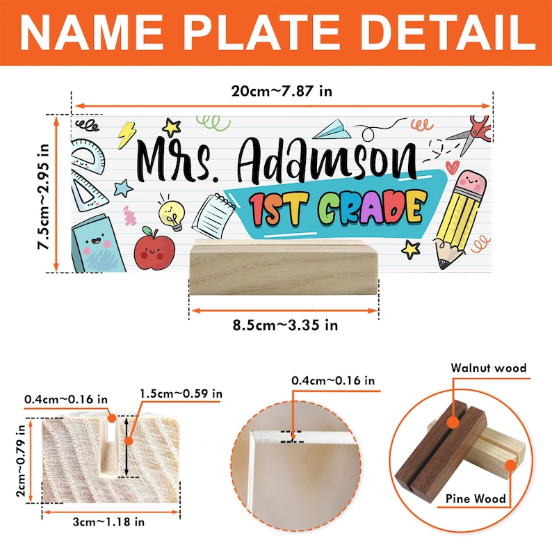 Personalized Teacher Desk Name Plate, Teacher Appreciation Gift ...