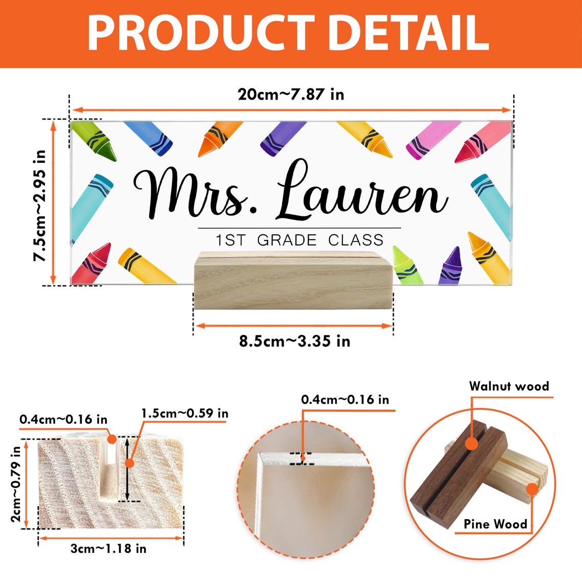 Teacher Desk Name Plate, Custom Teacher Name Sign, Personalized Teacher ...