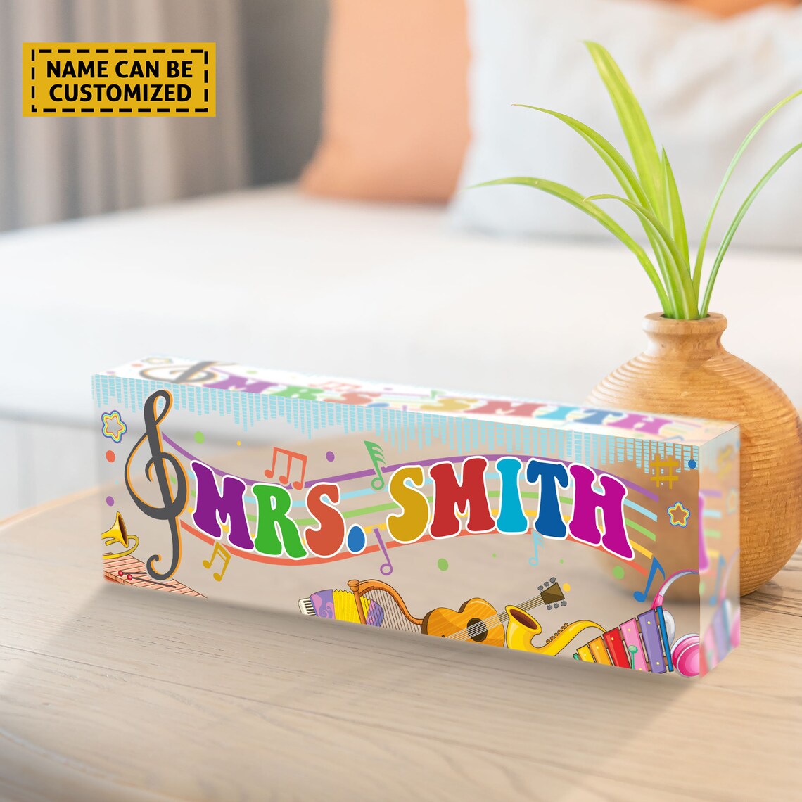 Personalized Teacher Name Sign, Music Teacher Sign, Music Teacher Gifts ...