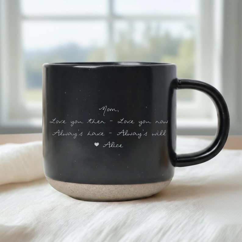 Custom Actual Handwriting Pottery Mug, Christmas Gifts, Personalized ...