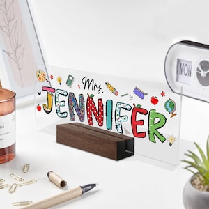 Personalized Teacher Desk Name Plate, Teacher Appreciation Gifts ...
