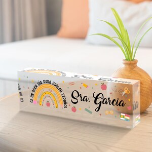 Personalized Maestra Desk Name Plate, Spanish Teacher Gift, Back to ...