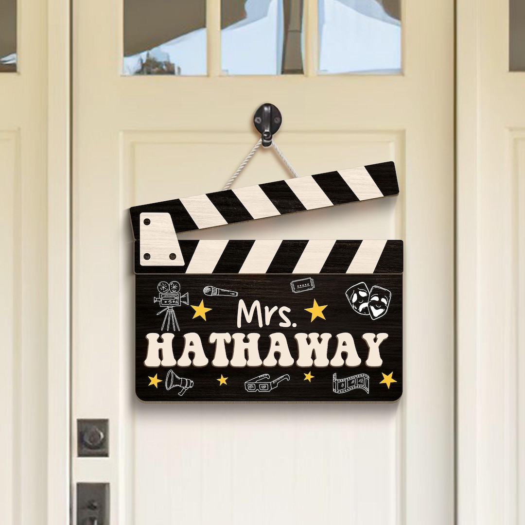 Personalized TEACHER Clapboard Theater Drama Play Movie Actor SIGN Name ...