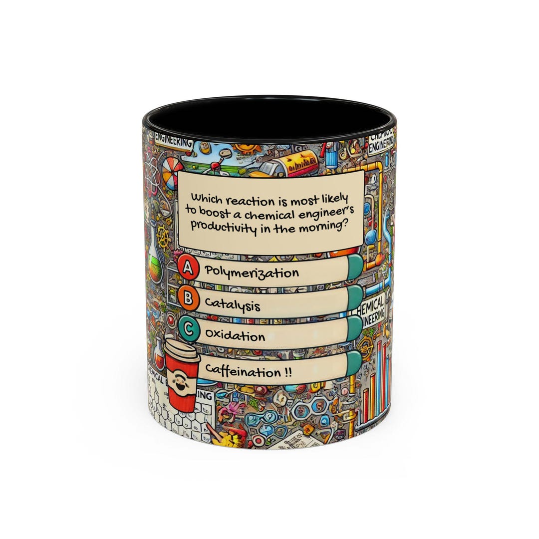 Funny Chemical Engineering Caffeine Meme Accent Coffee Mug (11, 15oz ...
