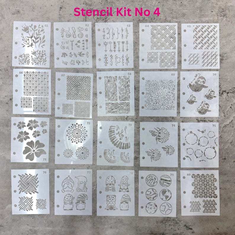 Enameling Supplies 20 Different Designs Stencils With Folder - Great ...
