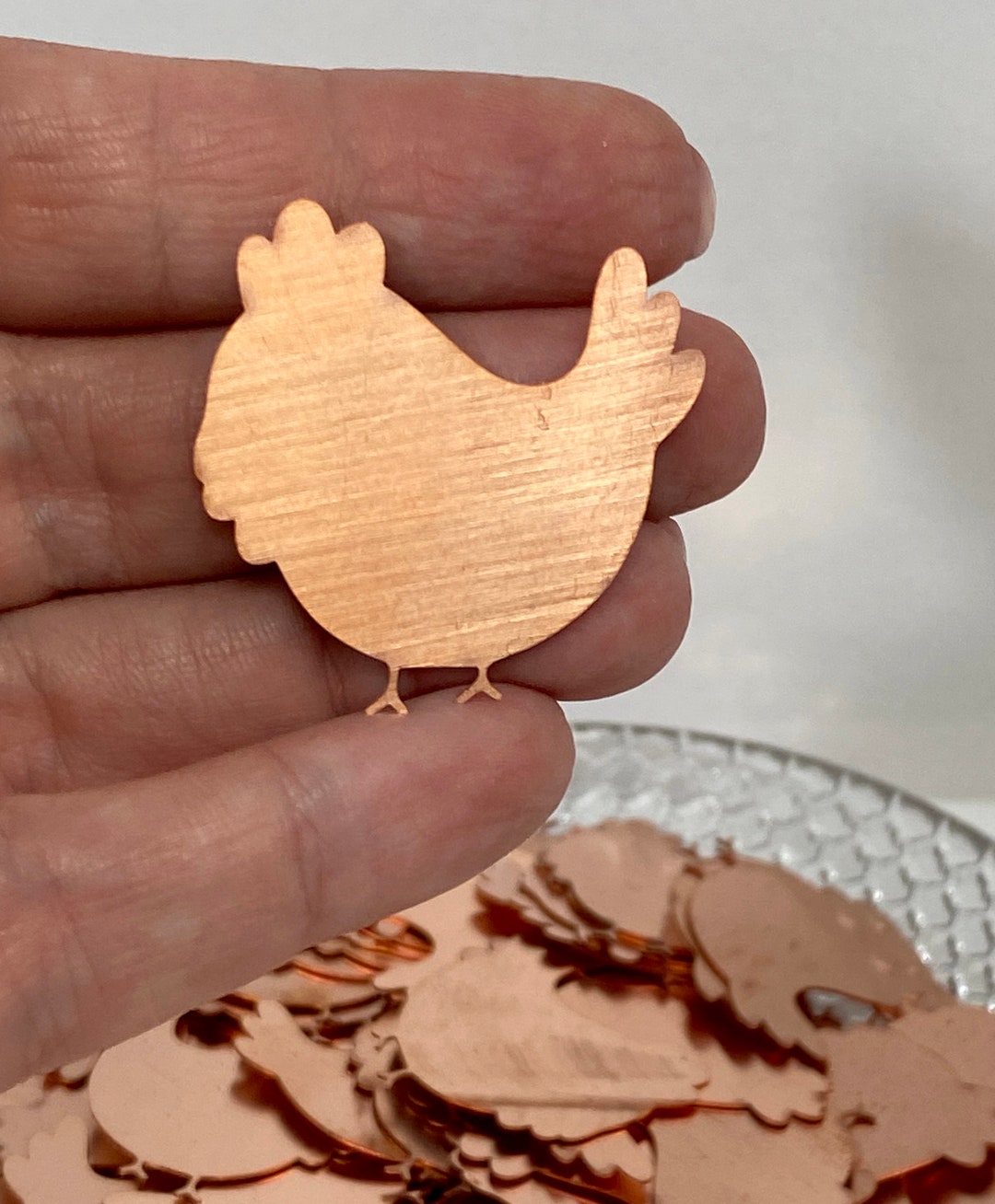 Copper Blanks - 683# Rooster Copper Blank , Stamped Solid Copper, Round ...