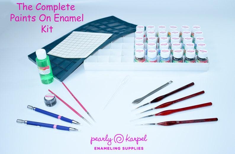 Enamel Painting Kit for Beginners, Beginner Enameling Kit, Complete Set ...