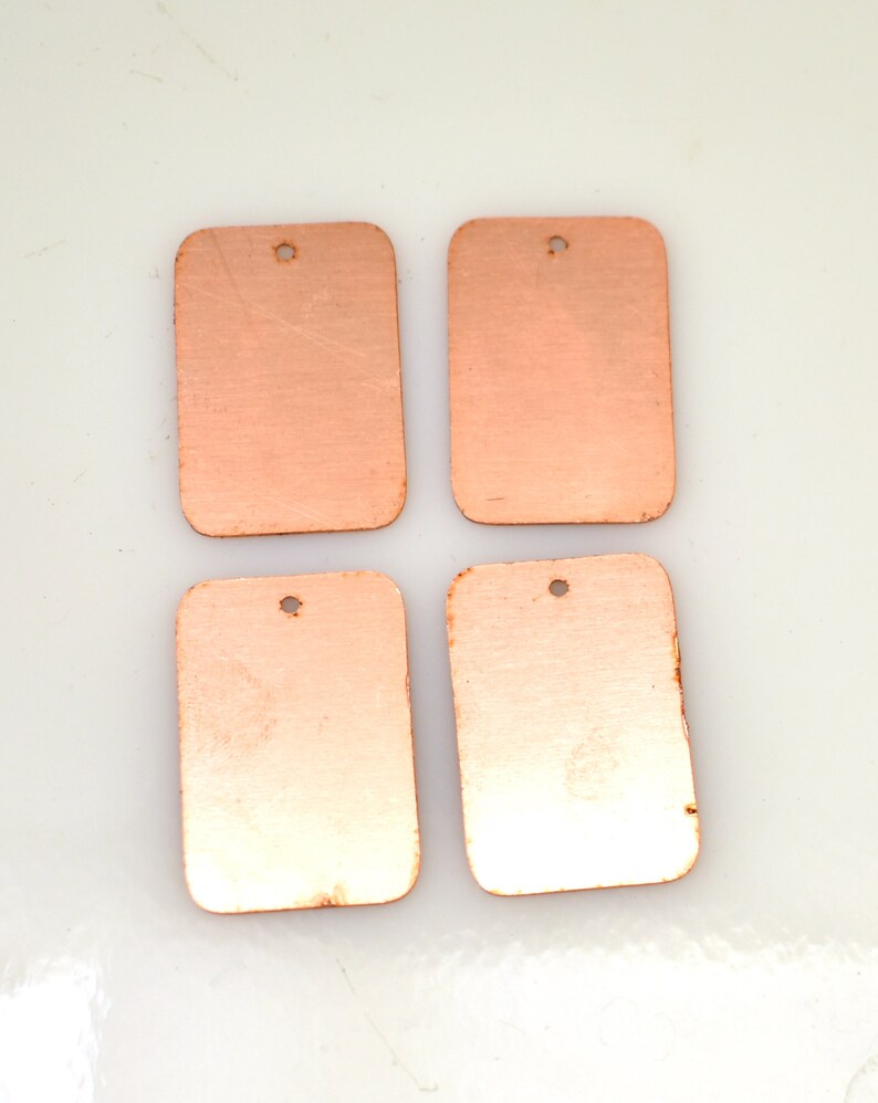 57b Rectangle Copper Blank Stamped Disc Solid Copper - Etsy