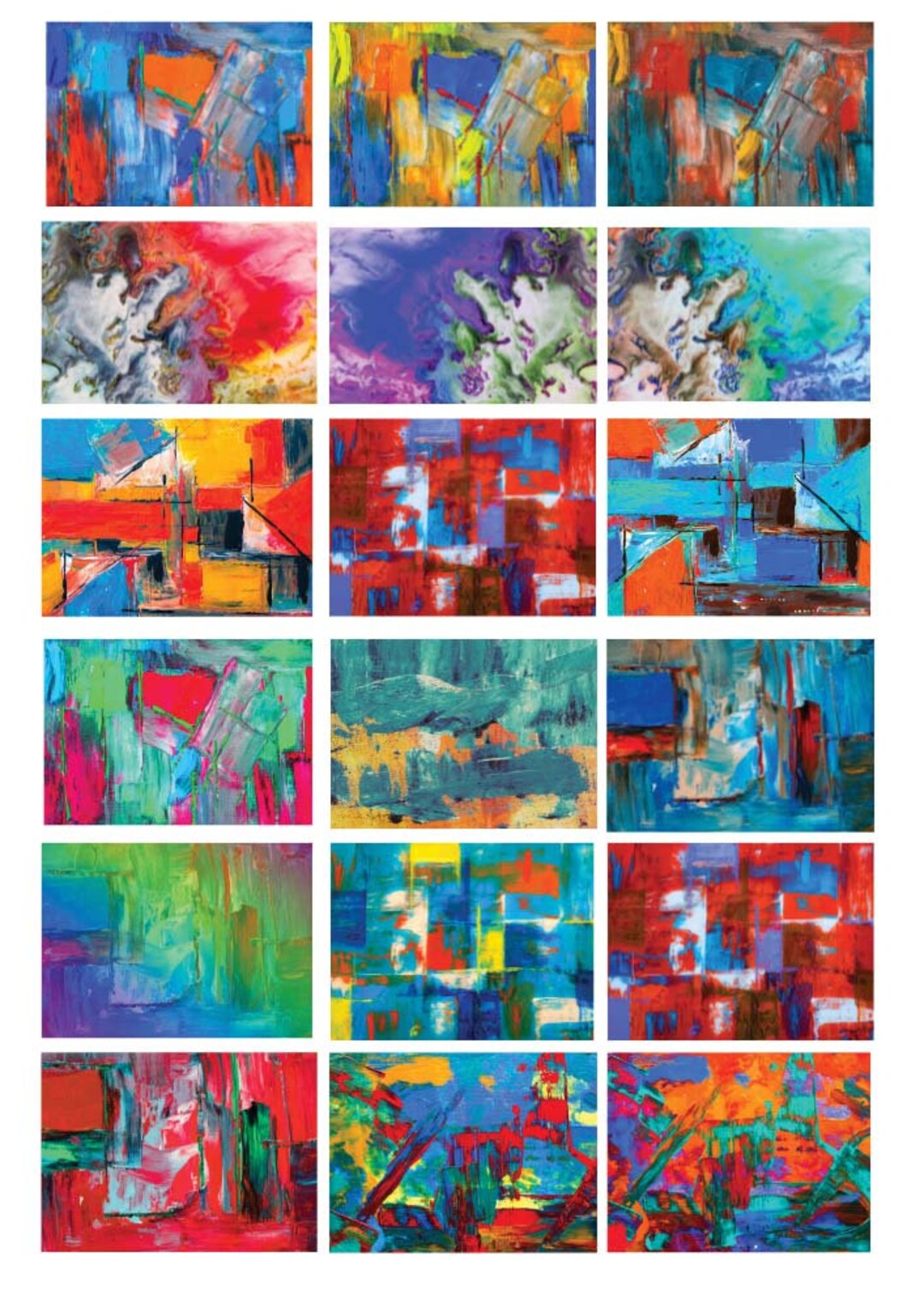 Overglaze Decals, Abstract Ceramic Decals - Enamel Decal - Fusible ...