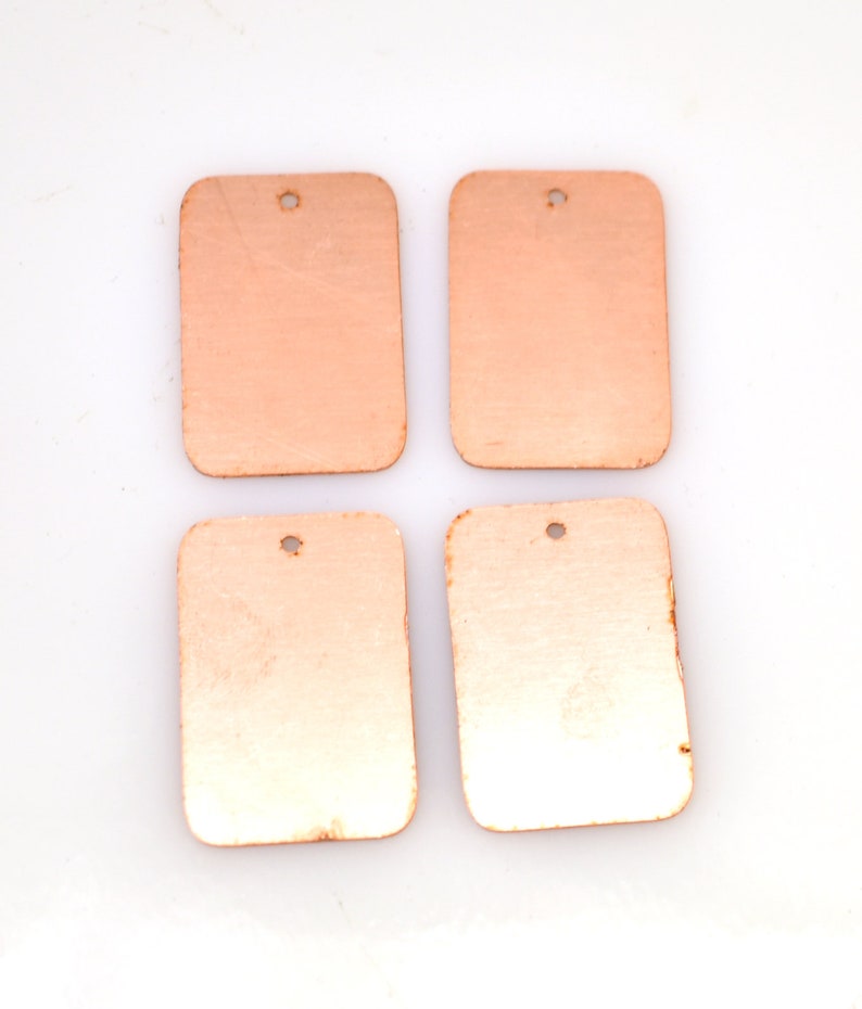 57b Rectangle Copper Blank Stamped Disc Solid Copper - Etsy