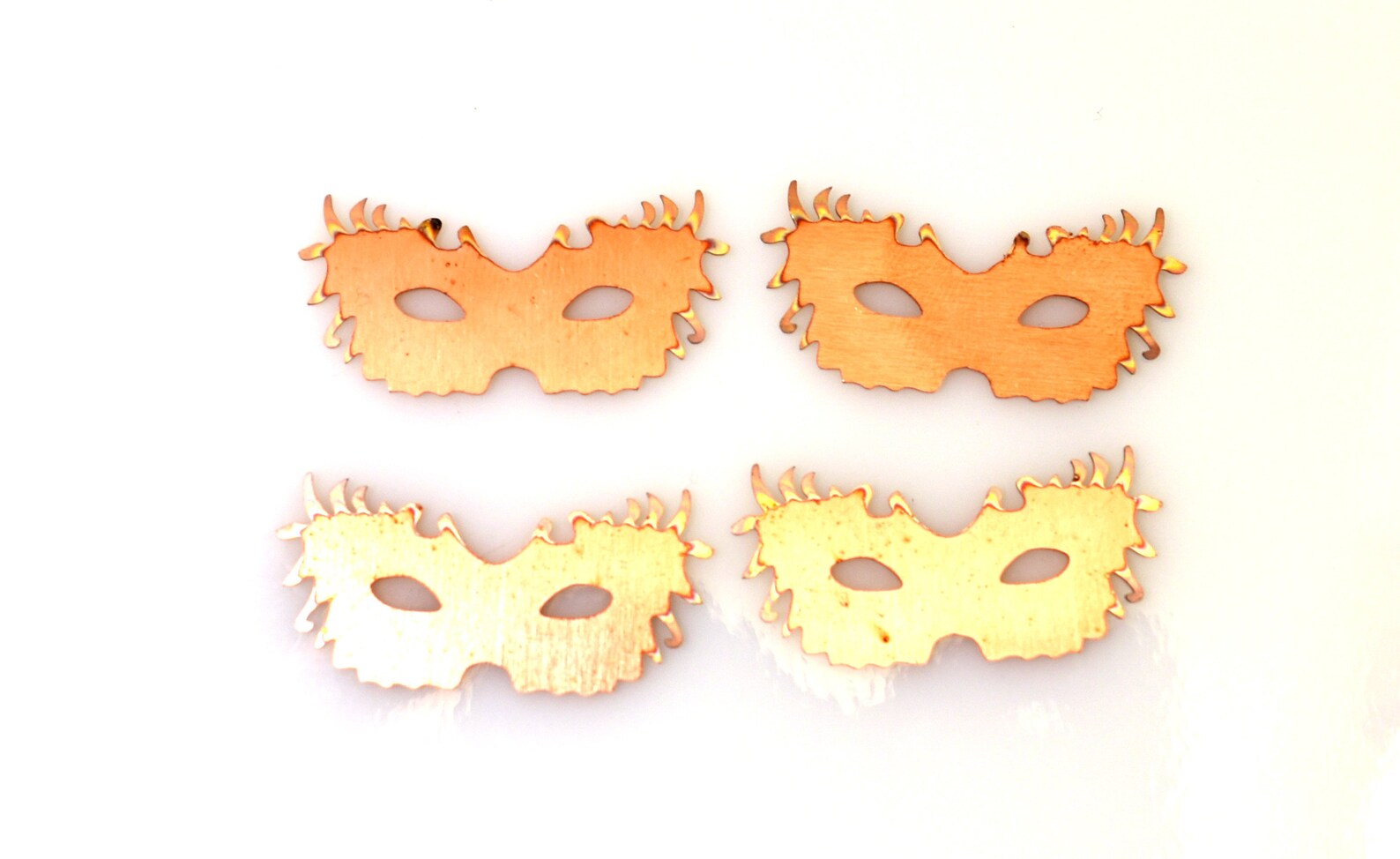 Clearance!!! 351# Pack of 40 Venetian Mask Copper Blank , Stamped Disc ...