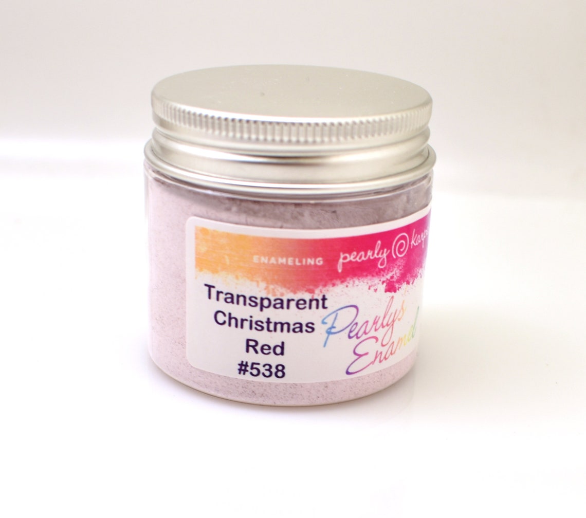 Pearly's Enamel Powder No. 538 Transparent Christmas Red | Etsy