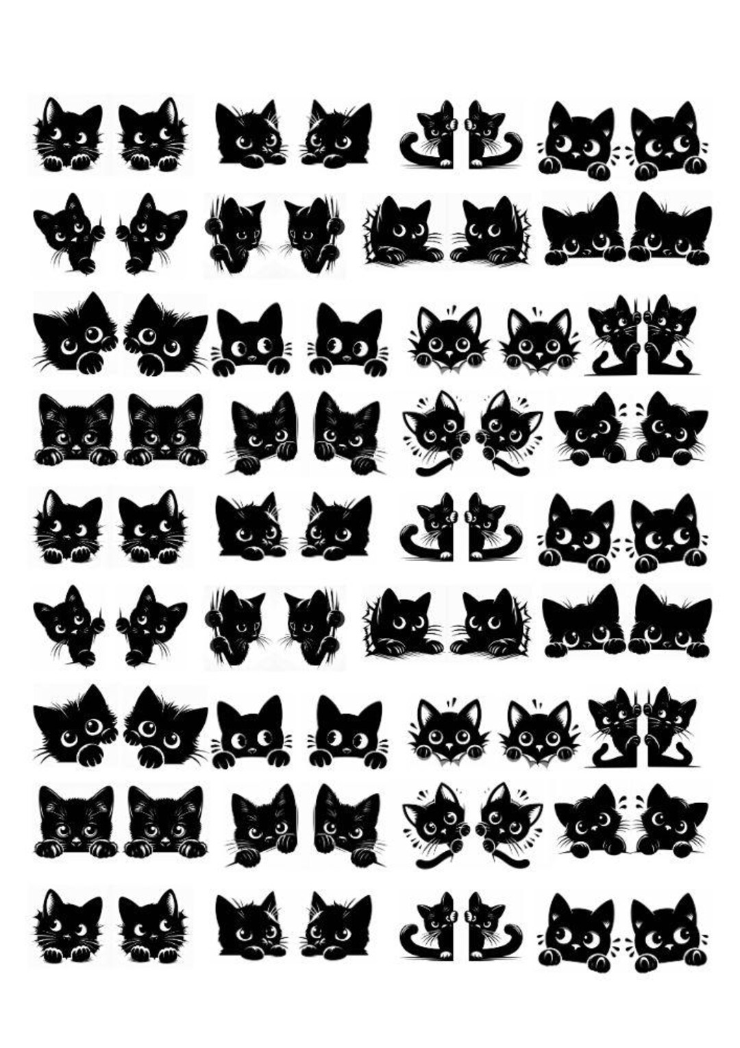 Decals, Cat Ceramic Decals Enamel Decal Fusible Decal Glass Fusing ...