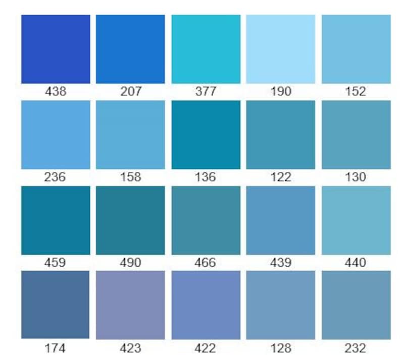 Pearly's Enamel Powder Blue & Turquoise Collection 3oz. - Etsy