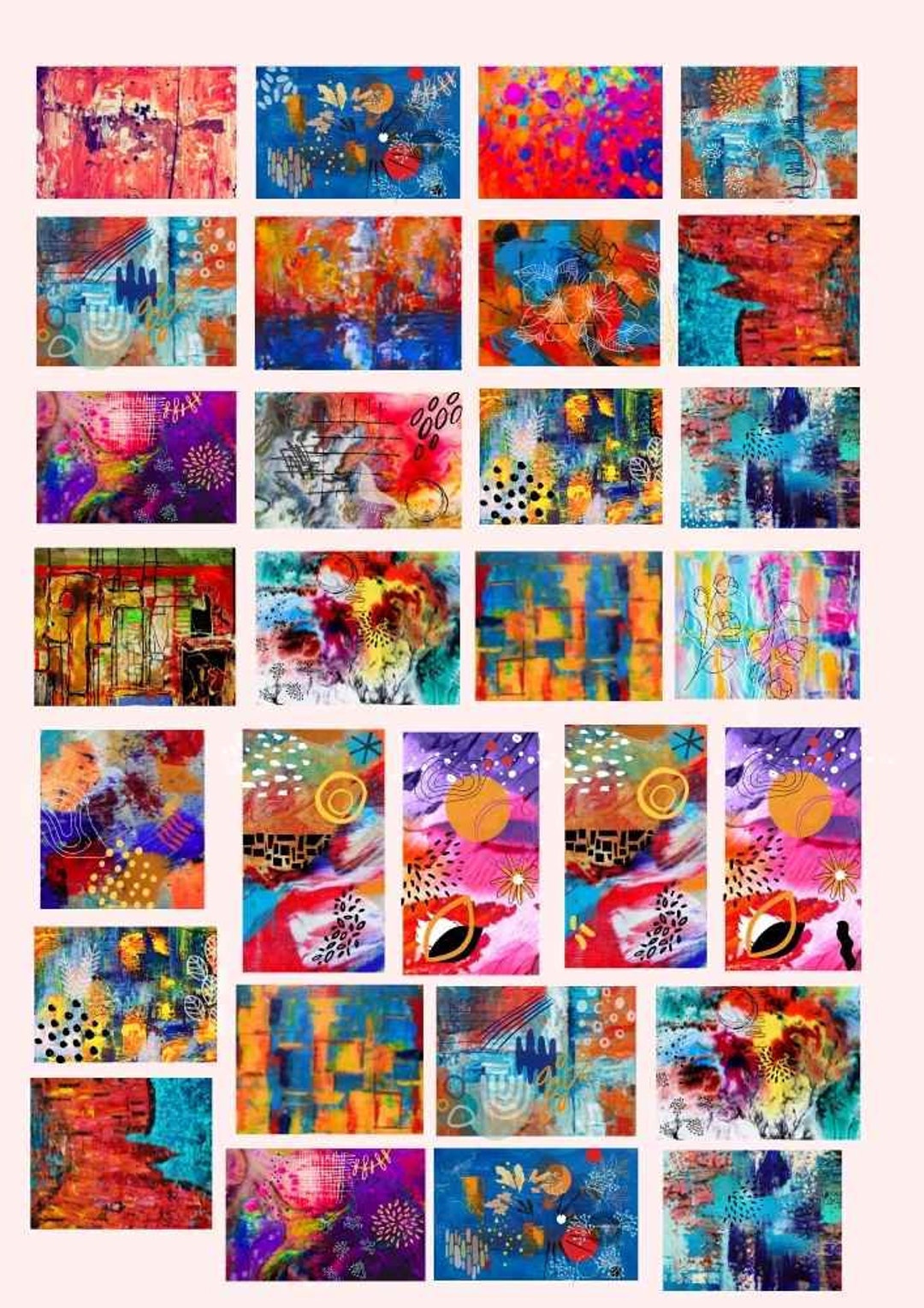 Overglaze Decals, Abstract Ceramic Decals - Enamel Decal - Fusible ...