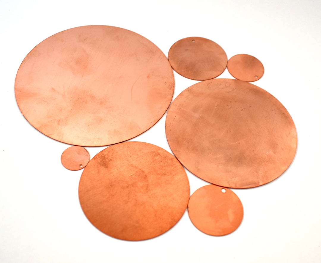 Copper Blanks - 37# Round Copper Blank, Stamped Enamel , Solid Copper ...