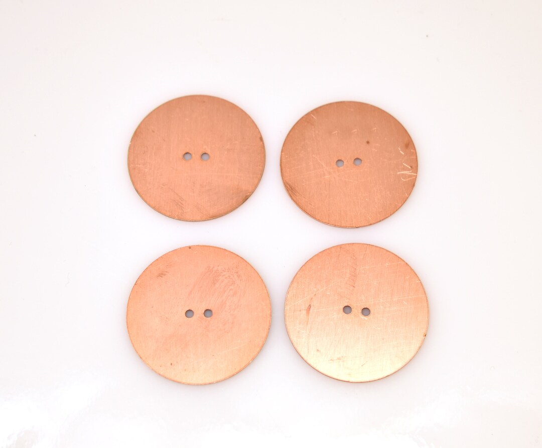 Copper Blanks - New#38- Round With Holes Copper Blank, Stamped Enamel ...