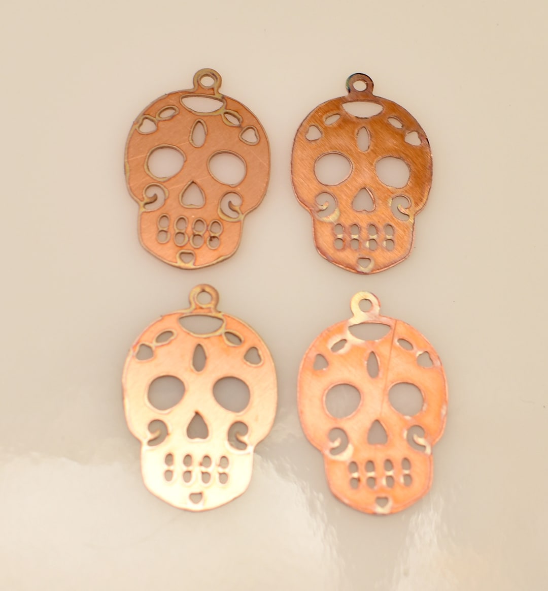 Copper Blanks - 369# Skull Copper Blank , Stamped Enamel , Copper for ...