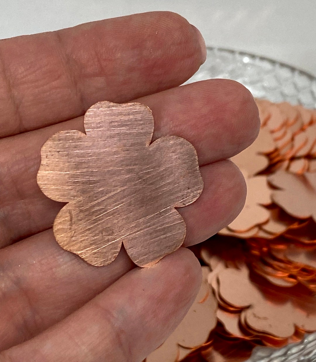 Copper 686 Flower Copper Blank, Stamped Solid Copper, Round Stamping ...