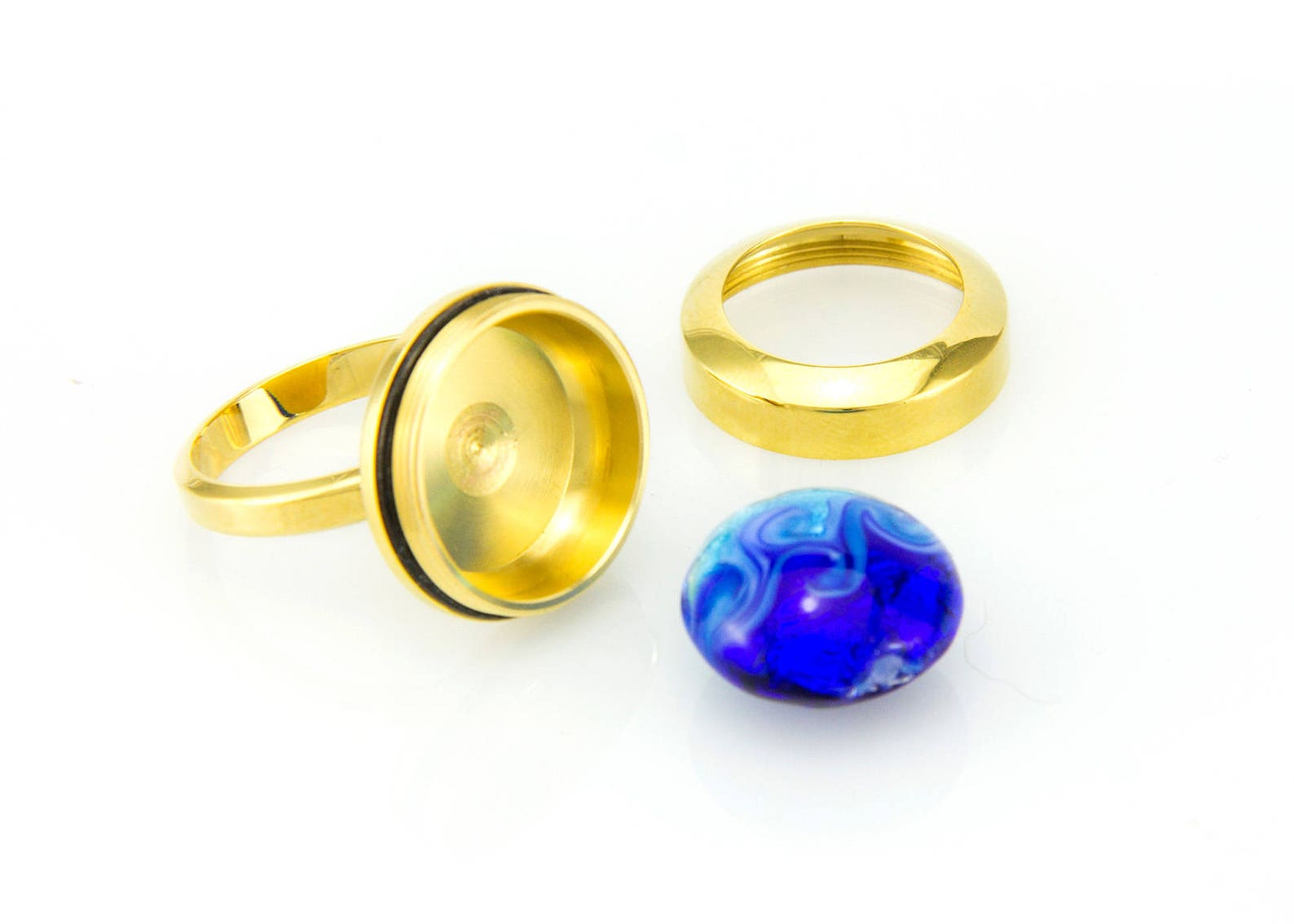 Interchangeable Ring,diy Stainless Steel Bead Holder, Ring Bead ...