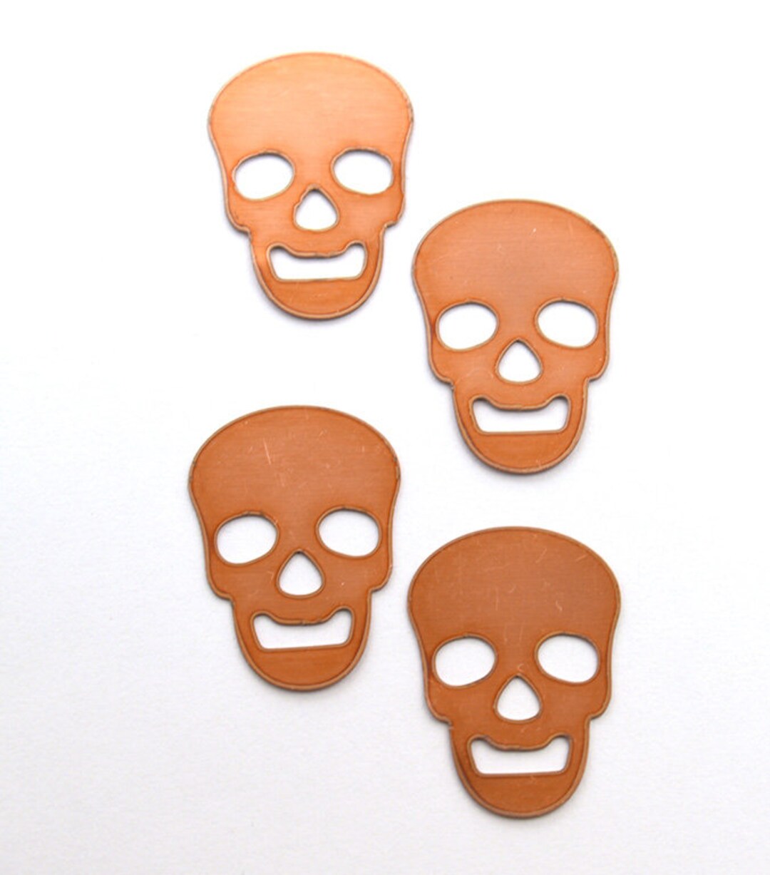 Copper Blanks - 105# Skull Copper Blank , Stamped Enamel , Solid Copper ...