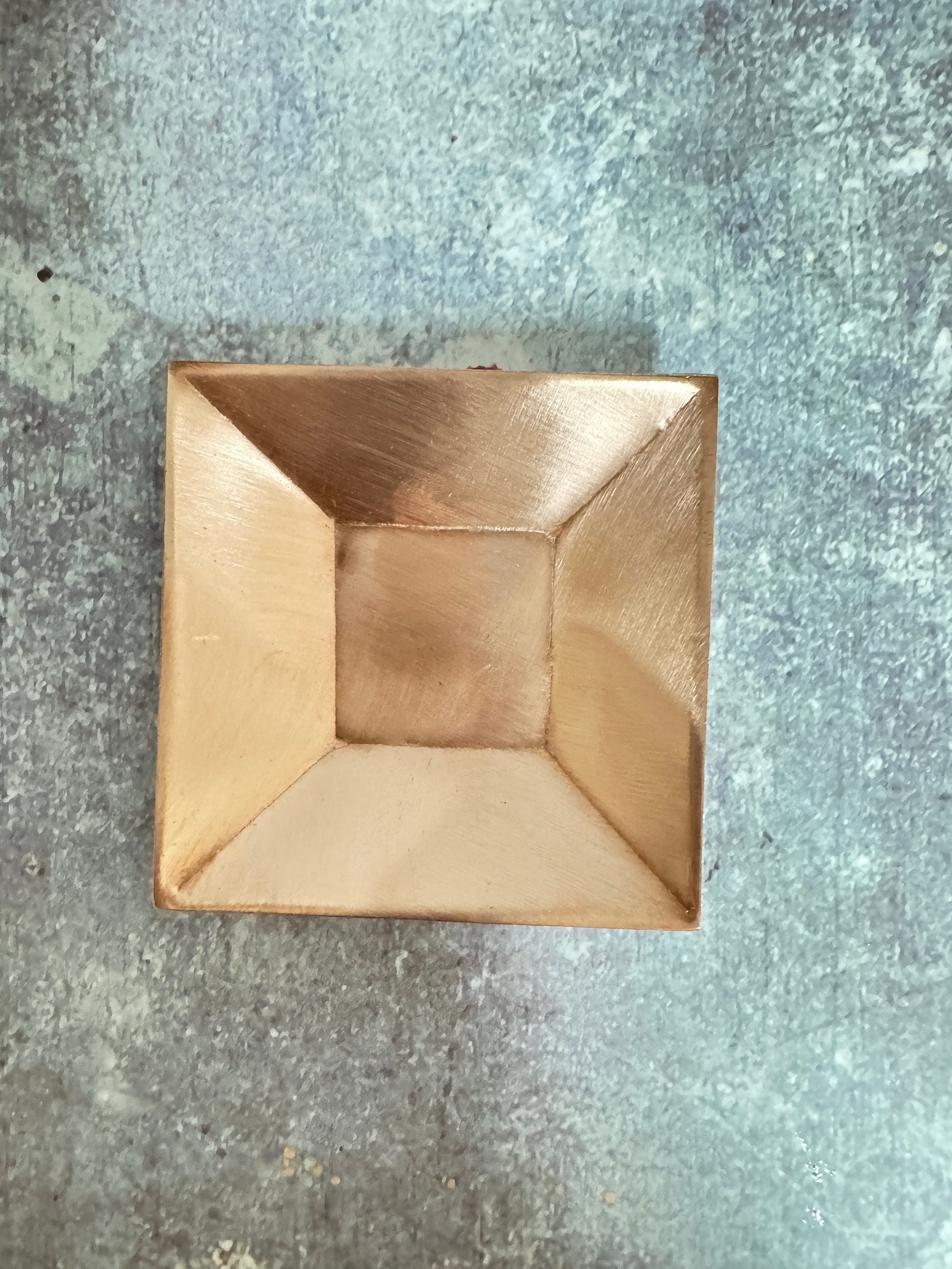 Copper Blanks Solid Square Bowl #2- Raw Copper, Size 76mm Diameter\3 ...