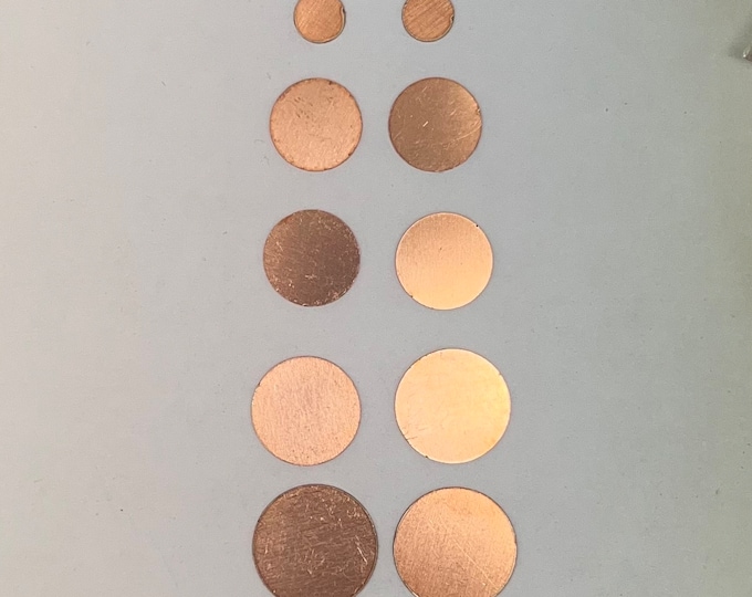 COPPER Blanks Copper Discs Copper Hand Stamping Blanks Copper Rounds ...
