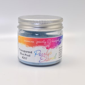 Pearly's Enamel Powder No. 207 Transparent Blue Pool 3oz. (85gr.) Great ...