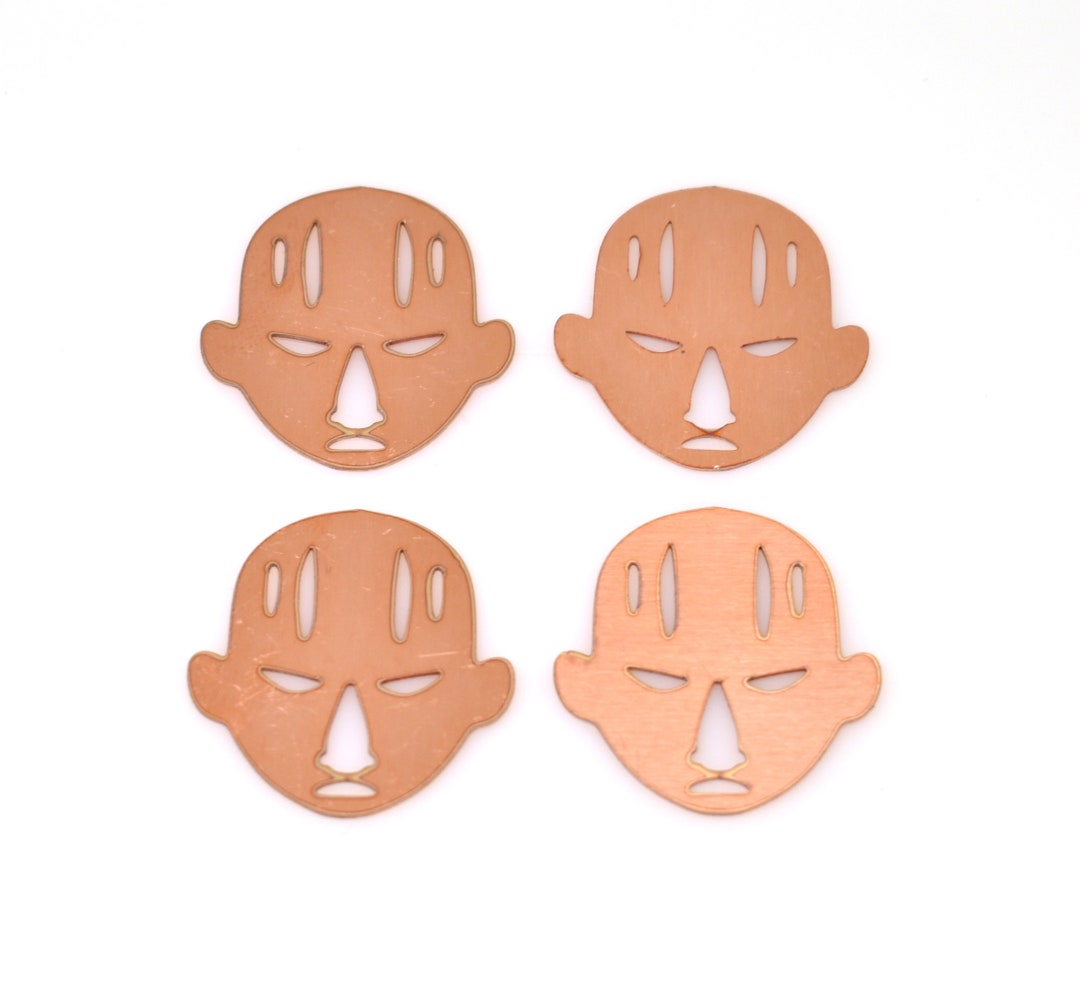 Clearance!!! 332# Pack of 25 African Masks Copper Blank , Stamped ...