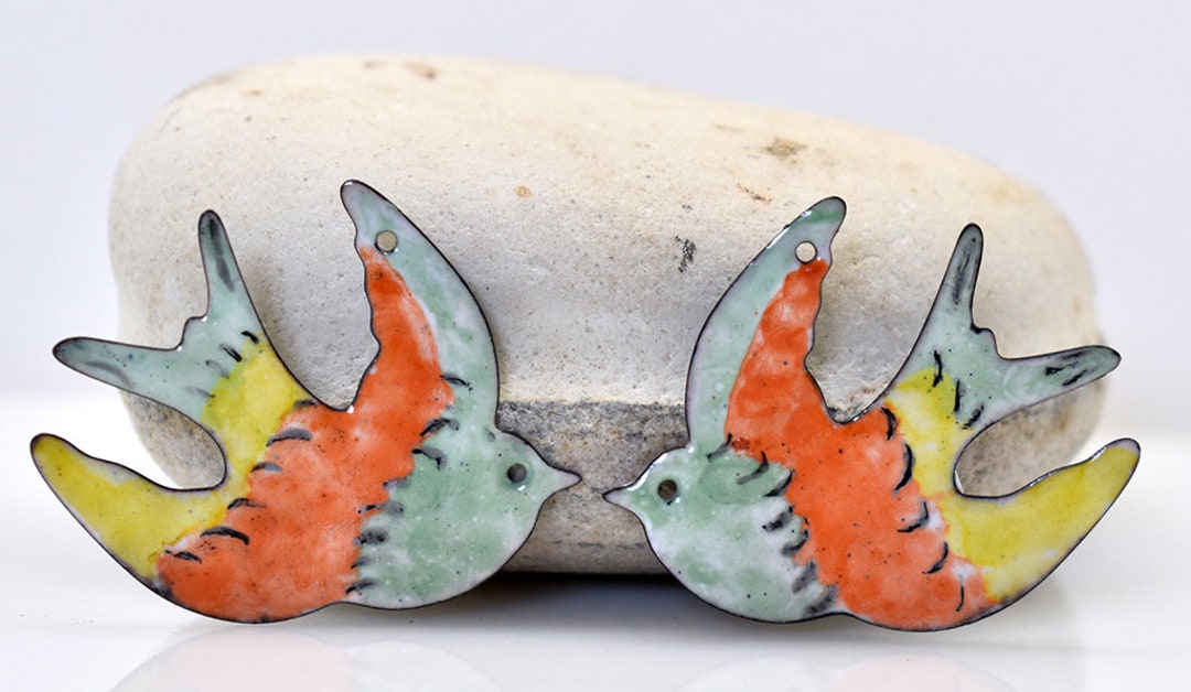 Enameled Copper, Pigeon Enameled Jewelry, Jewelry Making, Copper ...