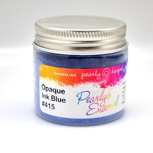 Pearly's Enamel Powder Blues 3oz. (85gr.) Great for Torch/kiln ...
