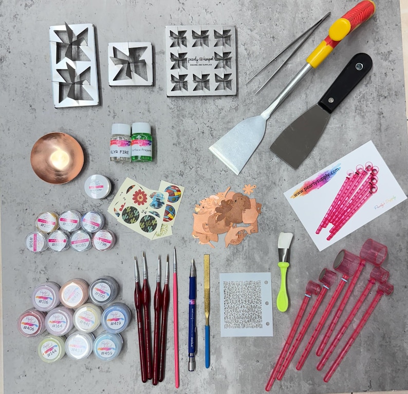 Enameling Supplies the Enamel Kit for Kiln Firing - Everything You Need ...