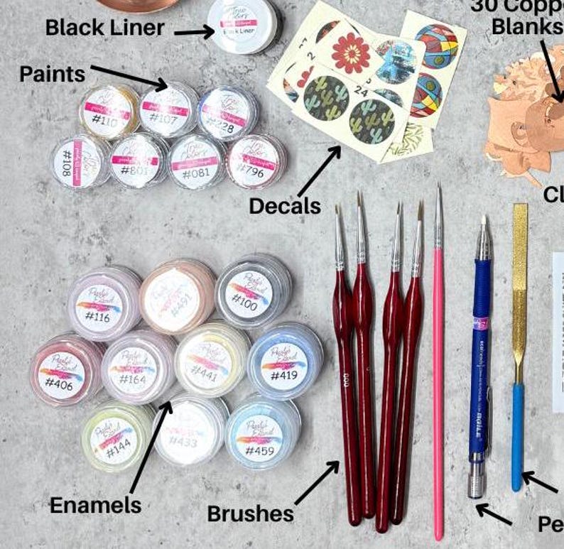 Enameling Supplies the Enamel Kit for Kiln Firing - Everything You Need ...