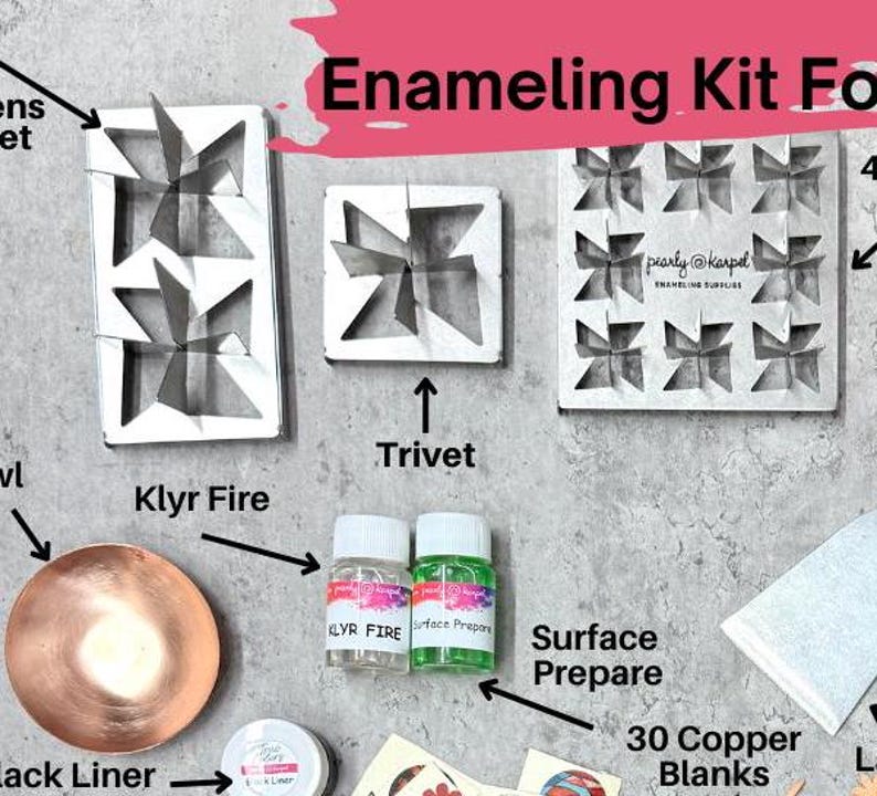 Enameling Supplies the Enamel Kit for Kiln Firing - Everything You Need ...