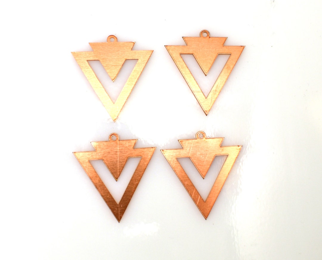Copper Blanks - 355# Triangle Copper Blank , Stamped Solid Copper ...