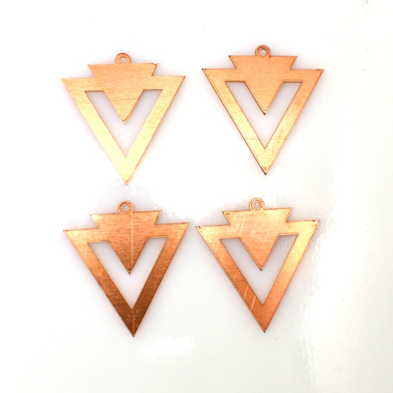Copper Triangle Discs - Etsy