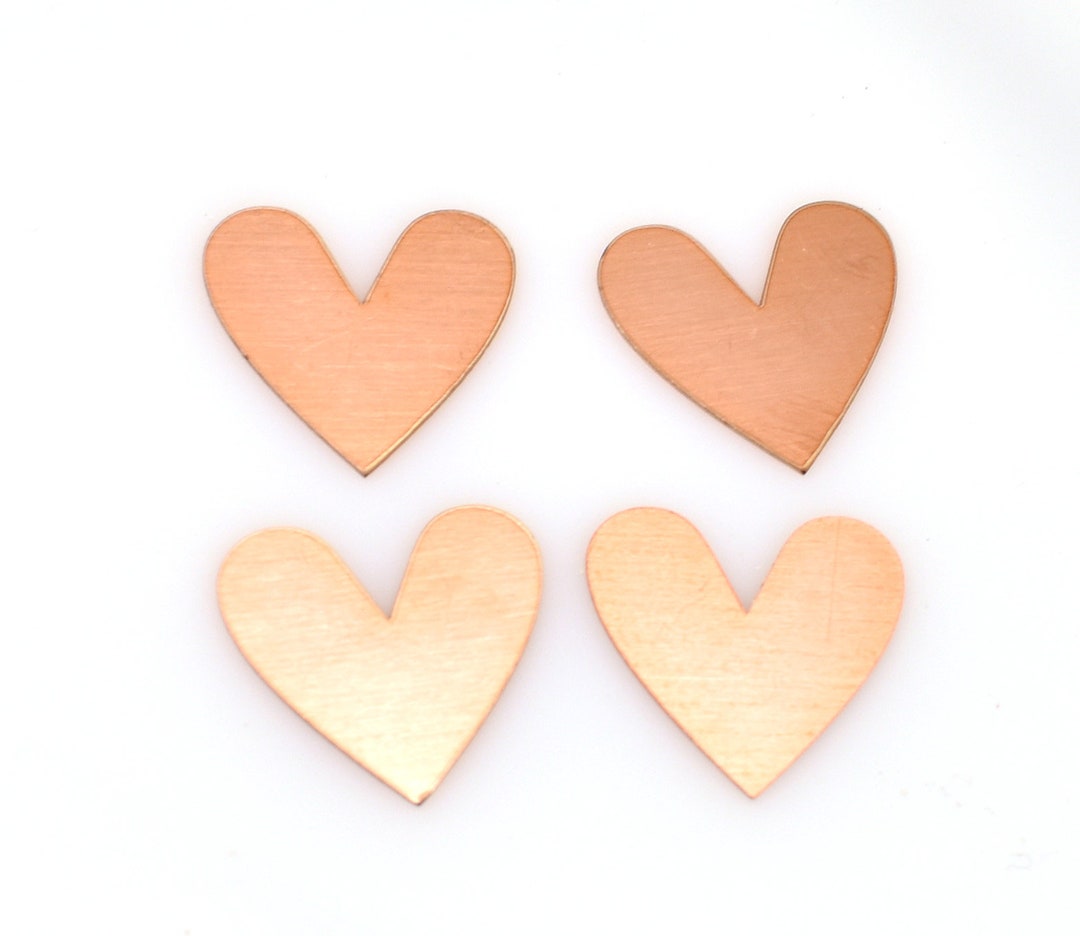 Copper 348 Heart Copper Blank , Stamped Solid Copper, Round Stamping ...