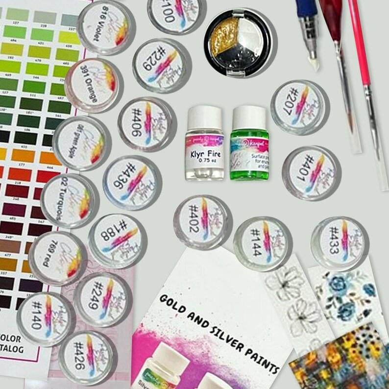 Course and Material Kit, Professional Enameling Kit, Enameling Supplies ...