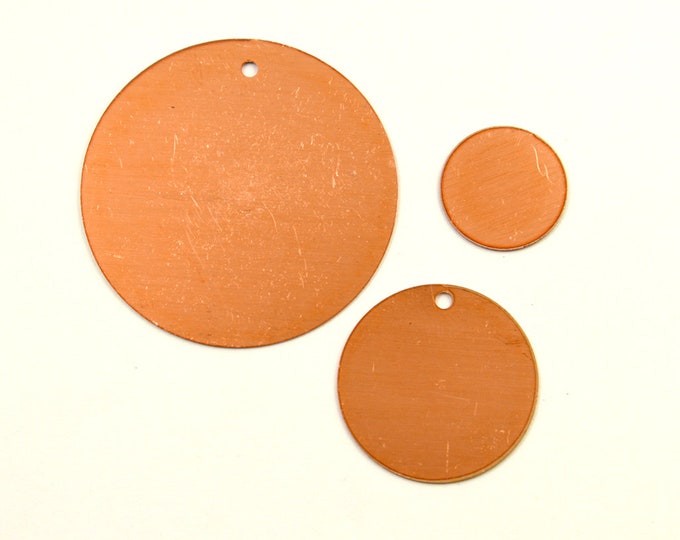 COPPER Blanks Copper Discs Copper Hand Stamping Blanks Copper Rounds ...
