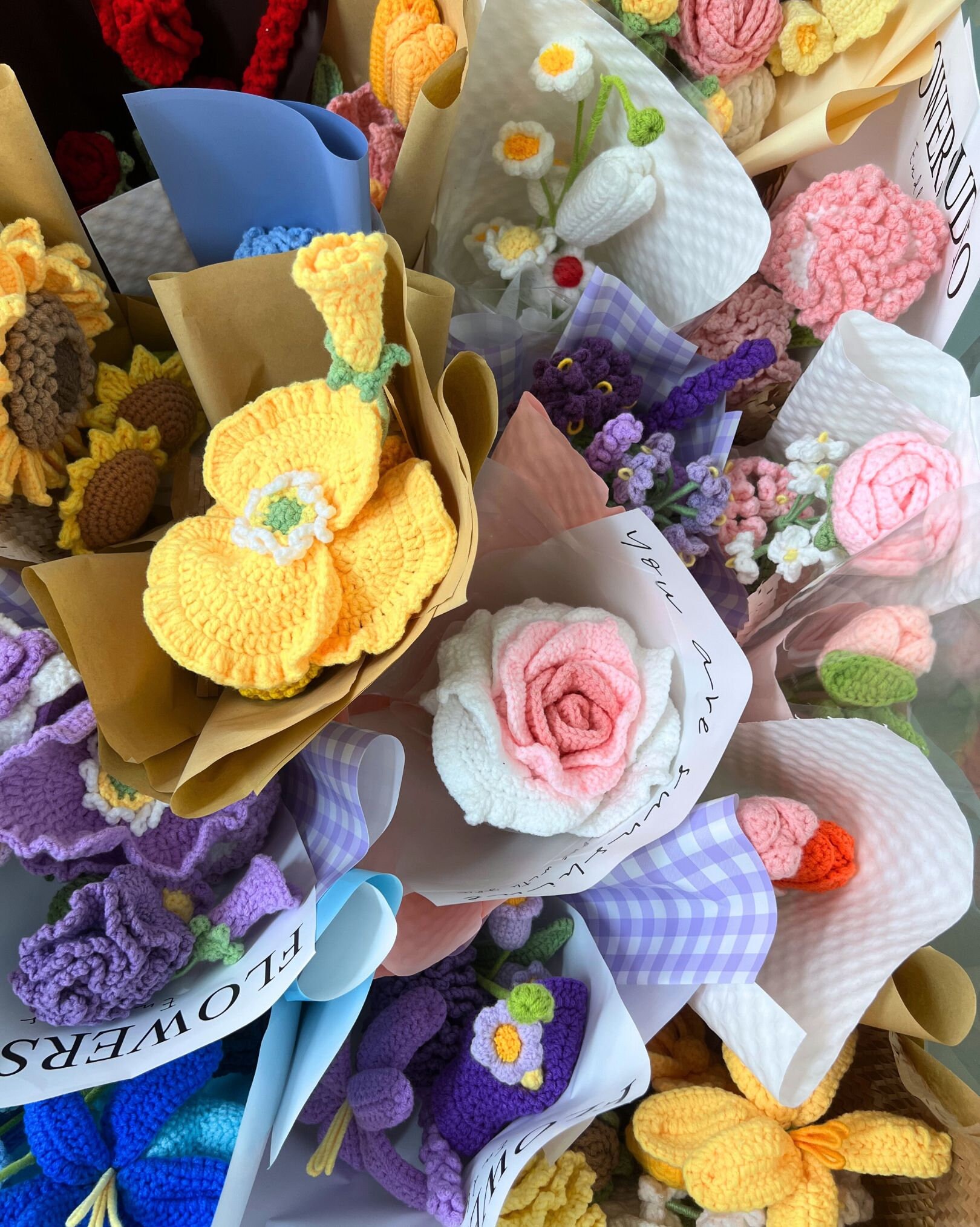 Custom Purple Crochet Flower Custom Crochet Flower Handmade Crochet ...