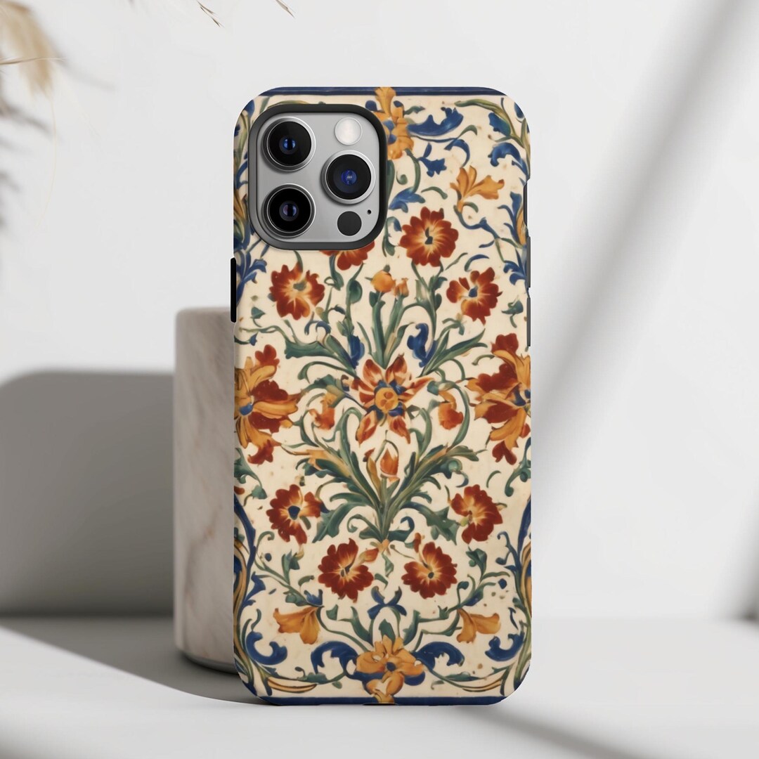 Earth-inspired Azulejos iPhone Tough Case With Mediterranean Tile ...