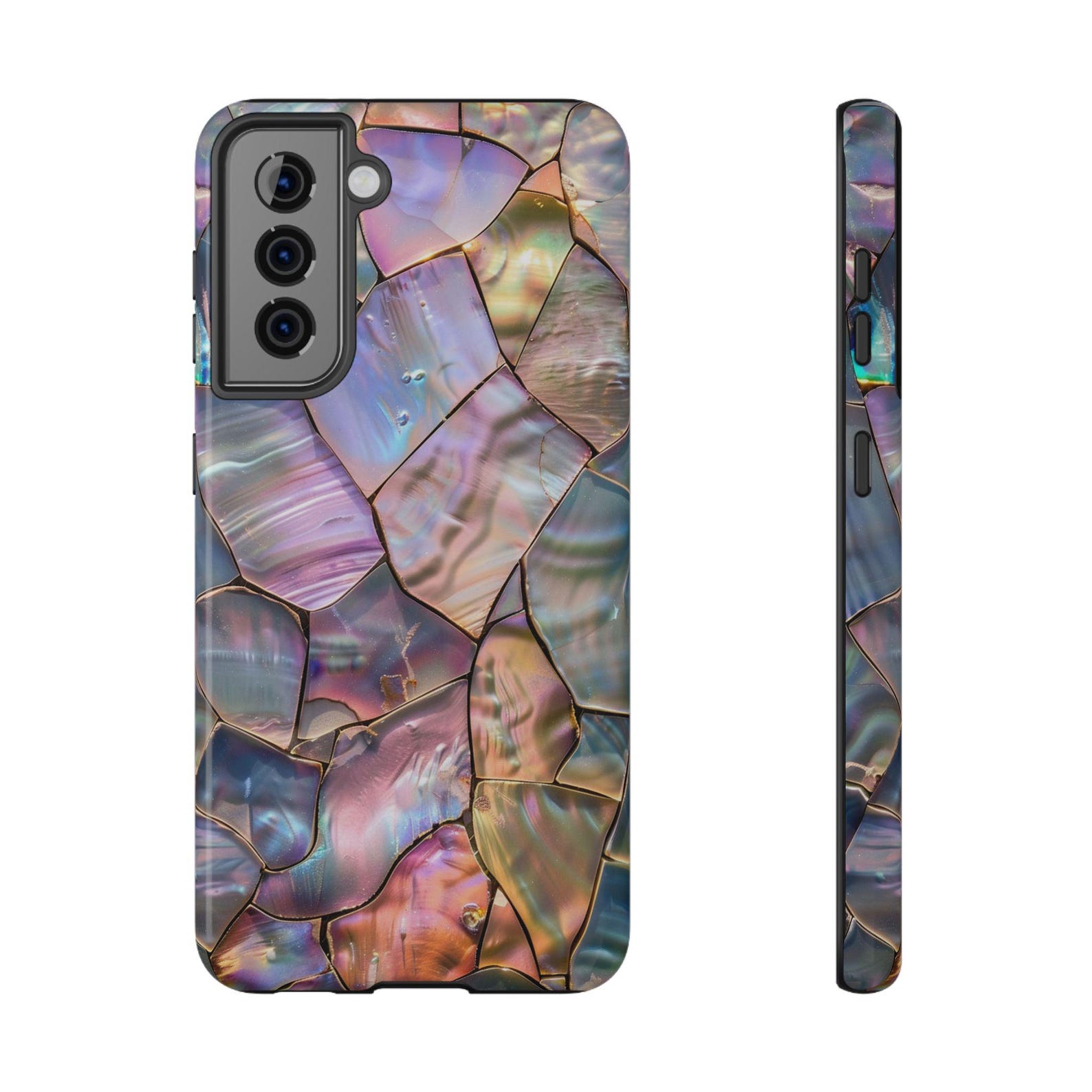 Iridescent Pearl Mosaic Phone Case, Sea Shell Fits iPhone 17 Air, 16 ...