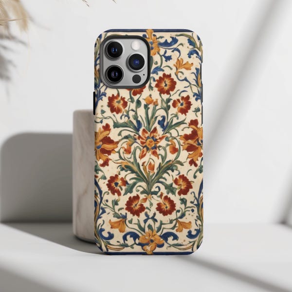 Earth-inspired Azulejos iPhone Tough Case With Mediterranean Tile ...